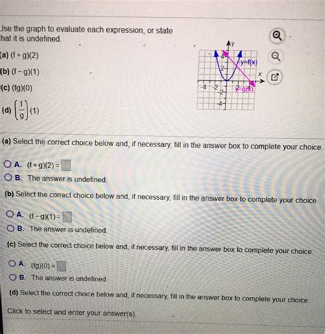 Solved Use The Graph To Evaluate Each Expression Or State