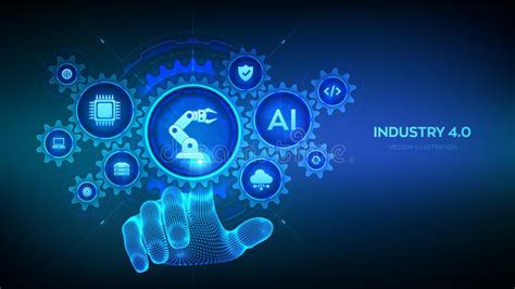 Smart Industry 40 Concept Factory Automation Autonomous Industrial