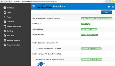 Connectwise Integration CentreStack
