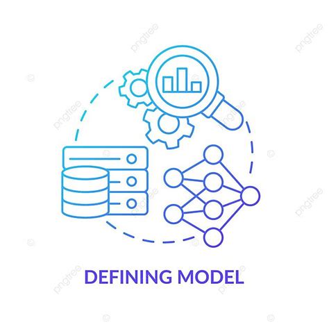 Defining Model Blue Gradient Concept Icon Intelligence Define Algorithm Vector Intelligence