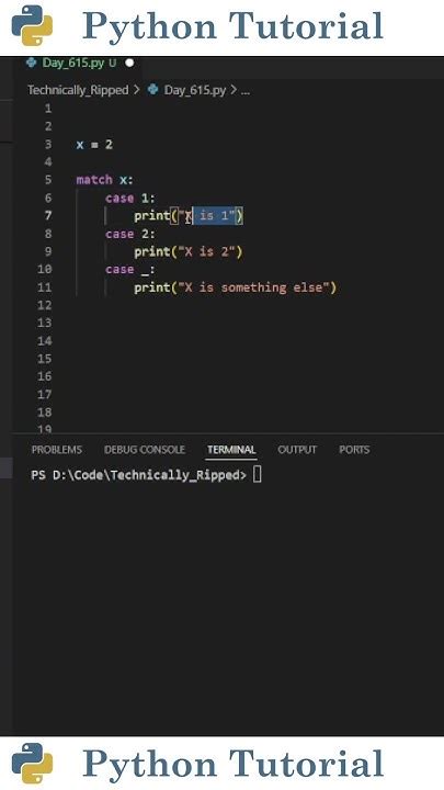 Match Case Statements In Python Python Tutorial Youtube