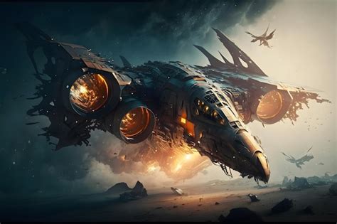 Premium Ai Image Futuristic Scene With Astronauts In Space Exploring