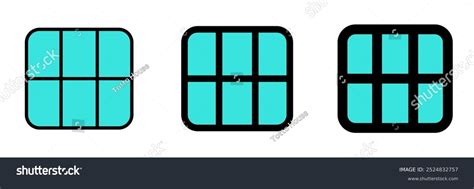 Editable Vector Table Grid View Icon Stock Vector Royalty Free