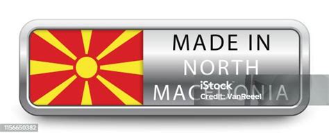 흰색 배경에 고립 된 국기와 북부 마케도니아 금속 배지에서 만든 경쟁에 대한 스톡 벡터 아트 및 기타 이미지 경쟁 고객 고급 Istock