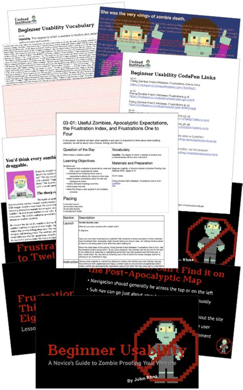 Beginner Usability Curriculum The Undead Institute