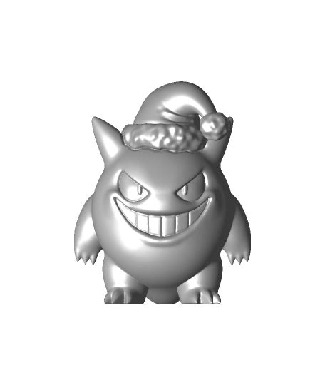 Gengar Silver Figurine Playful Ghost Monster Free Clipart Png All
