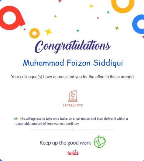 Muhammad Faizan Siddiqui On Linkedin Folio3 Appreciation