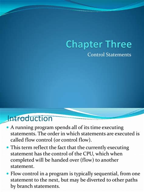 Chapter 3 Pdf Control Flow Boolean Data Type