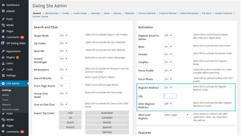Admin Features With WP Dating Software