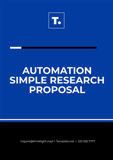 Free Automation Simple Research Proposal Template To Edit Online