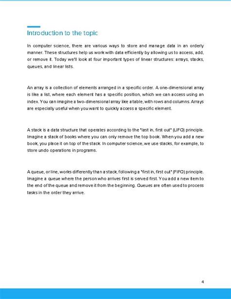 Linear Data Structures Arrays Stacks Queues Lists Workbook Cs