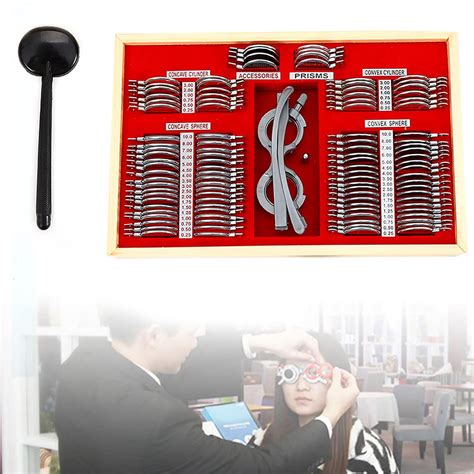 104 Pcs Optical Trial Lens Ophthalmology Optometry Kit Adjustable Trial