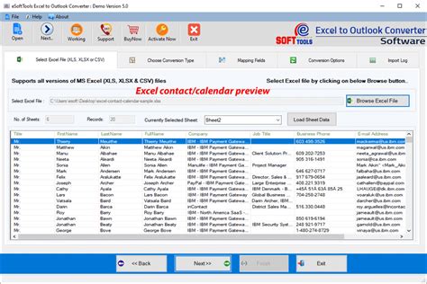 Excel To Outlook Contact Converter To Export Excel Contacts