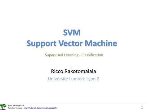 Pdf Svm Support Vector Machineericuniv Lyon2fr~riccocours