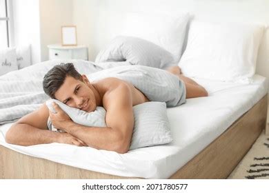 Handsome Naked Man Bed Stock Photo Shutterstock