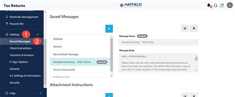 Settings Saved Messages Safesend Returns