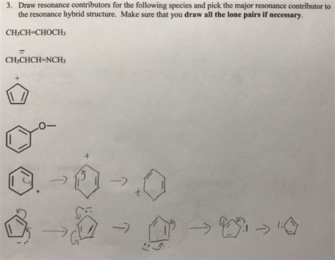 Solved Draw Resonance Contributors For The Following Spec Chegg Com