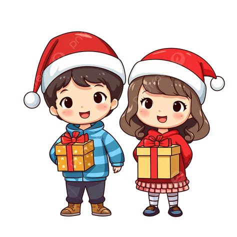 만화 귀여운 크리스마스 어린이와 선물 벡터 겨울 아이들 겨울 만화 아이들 친구 Png 일러스트 및 이미지 에 대한 무료 다운로드 Pngtree