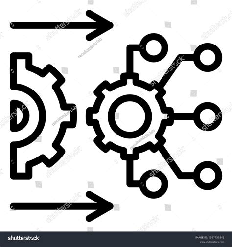 Cloud Algoritm Icon Black Outlineelement Design Stock Vector Royalty Free 2587751941