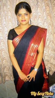 Indian Aunties Hot Images Neha Nair In Black Saree