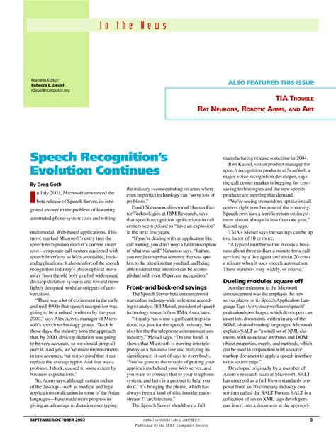 Speech Recognitions Evolution Continues Ieee Journals And Magazine Ieee Xplore