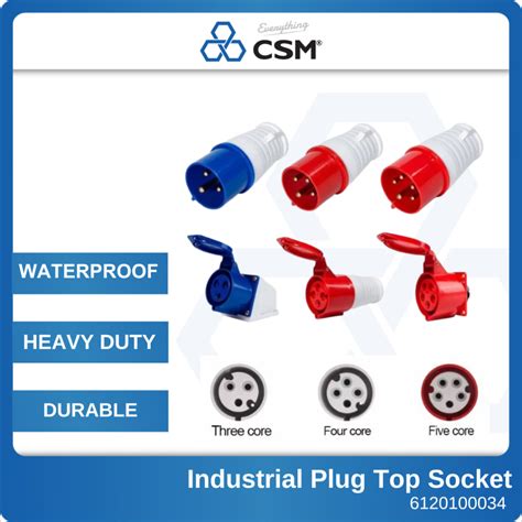 Industrial Plug Electric And Socket Connector 3pin 16a 32a Three