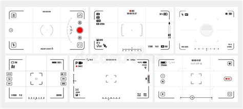 Video And Photo Camera Viewfinder Display Frames Stock Vector Illustration Of Finder Preview