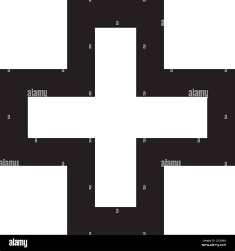 Cross Symbol Shape Vector Icon Outline Stroke For Creative Graphic Design Ui Element In A