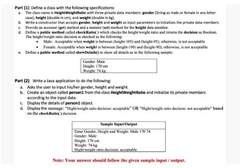 Solved Part 1 Define A Dass With The Following