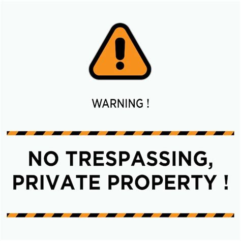 Premium Vector No Trespassing Sign Board Private Property Warning