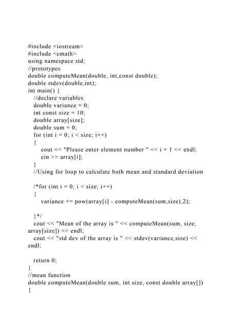 Include Iostreaminclude Cmathusing Namespace Stdprodocx