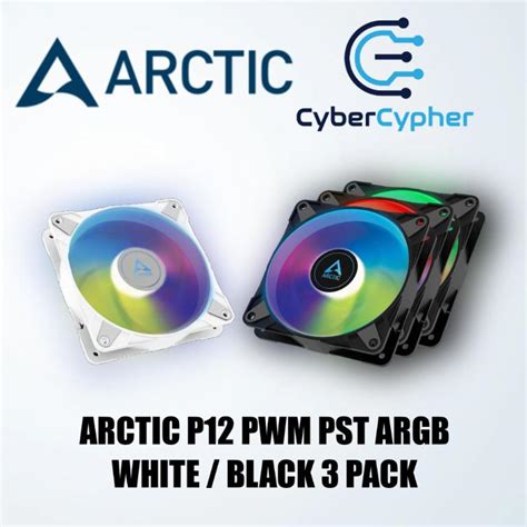 ARCTIC P PWM PST A RGB Fan Triple Pack Black White Computers Tech Parts Accessories