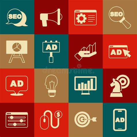 Set Advertising Chess Browser Setting Board With Graph Chart SEO Optimization And Pie