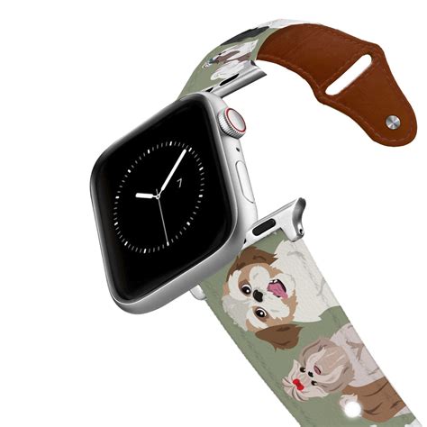 Shih Tzu Leather Apple Watch Band C4