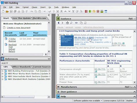 Bim Construction And Nbs Displaying The Nbs Guidance Within The Software