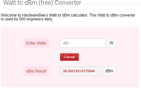 16 Best Free Online Watts To DBm Calculator Websites