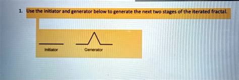 1 Use The Initiator And Generator Below To Generate The Next Two 1 Use The Initiator And Generator Below To Generate The Next Two