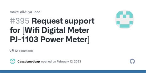Request Support For Wifi Digital Meter Pj 1103 Power Meter · Issue 395 · Make Alltuya Local