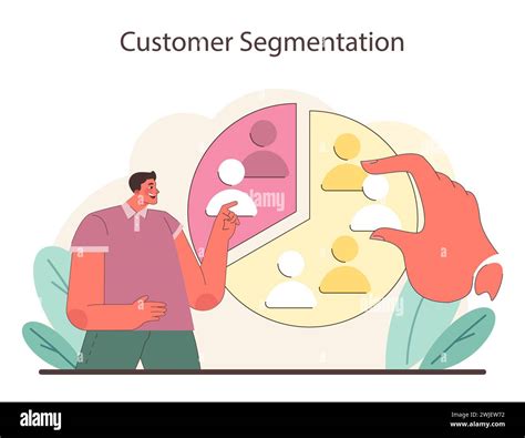 Customer Segmentation Concept A Vibrant Portrayal Of Market Segmentation Highlighting The