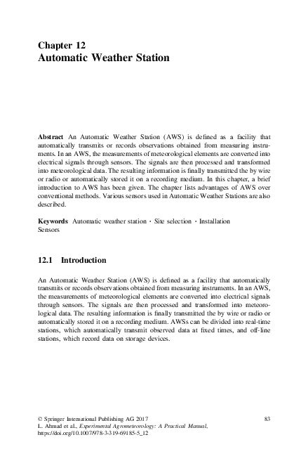 Pdf Automatic Weather Station