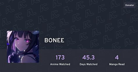 Bonees Profile · Anilist