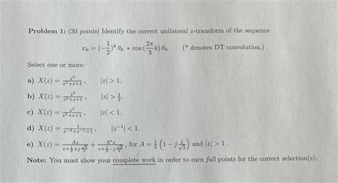 problem 1 30 points identify the correct