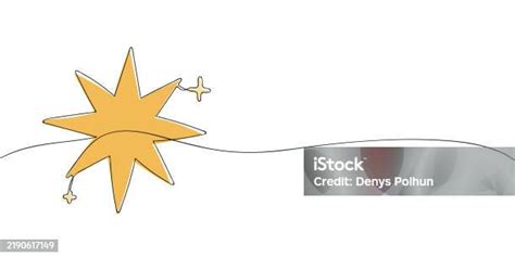 베들레헴의 별을 그린 한 줄의 그림 연속 라인 크리스마스 별 아이콘 색상입니다 한 줄 아이콘입니다 벡터 일러스트 레이 션 12월에 대한 스톡 벡터 아트 및 기타 이미지