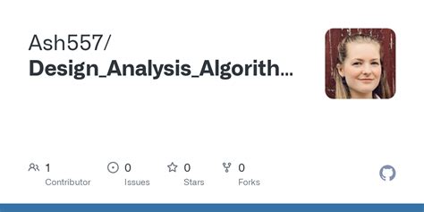 Github Ash557designanalysisalgorithms