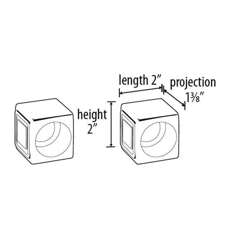 Cube Collection Shower Rod Brackets Priced Per Pair In Polished