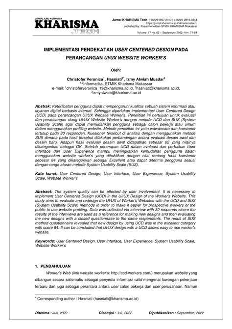 Pdf Implementation Of User Centered Design Approach In User Interface