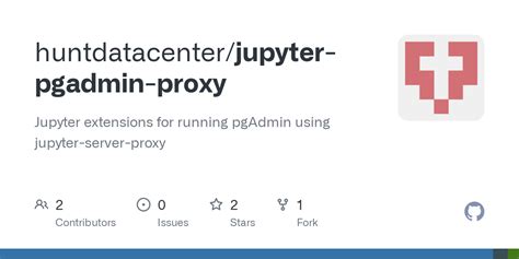 Github Huntdatacenterjupyter Pgadmin Proxy Jupyter Extensions For Running Pgadmin Using