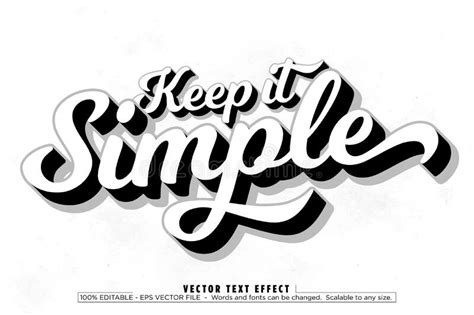 Keep It Simple Text Minimalistic Style Editable Text Effect Stock