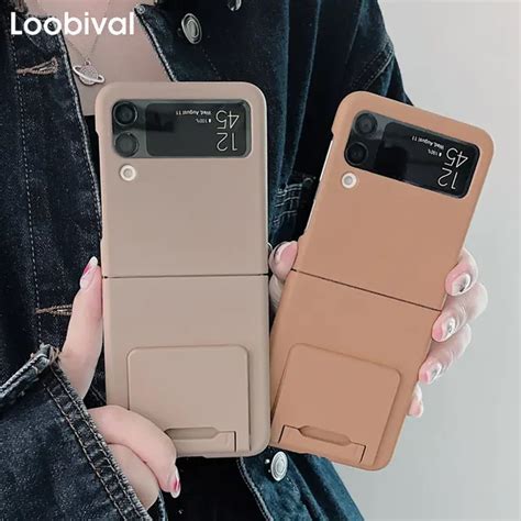 플립 4 3 브래킷 스탠드 홀더 삼성 갤럭시 Z 플립 4 3 케이스 하드 슬림 믿을 수 있는 선택 Onepicks