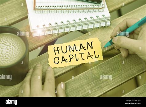 Writing Displaying Text Human Capital Business Approach Intangible